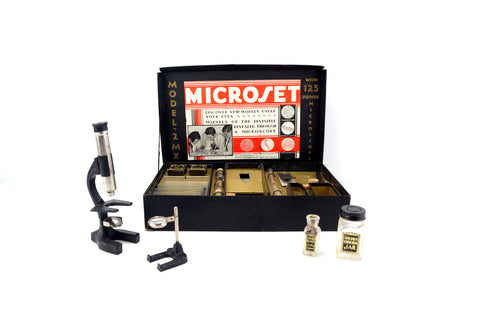 Vintage Microset Microscope Kit Model 2 MX, 125x Zoom (c.1920s ...