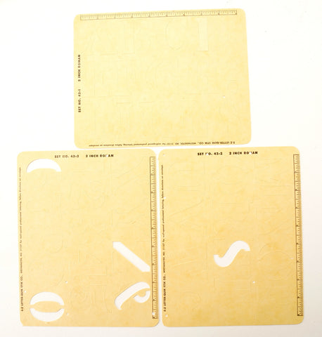 Vintage E-Z Lettering Co. Stencil Lettering Guide, Roman Letters and ...