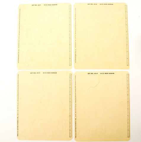 Vintage E-Z Lettering Co. Stencil Lettering Guide, Roman Letters and ...
