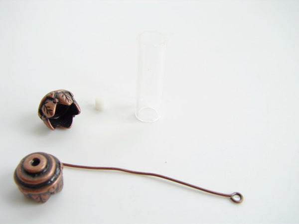 Fillable Treasure Capsule, Time Capsule Charm (Antique Copper ...