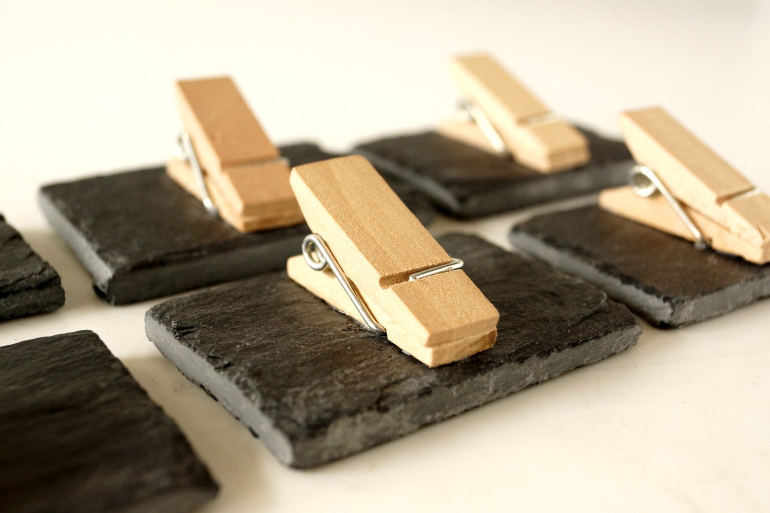 Real Slate Chalkboard Tags with Clips (Set of 6) – ThirdShiftVintage.com
