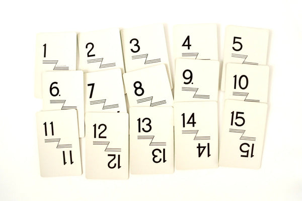 Vintage Number Cards / Table Number Cards with Art Deco Line, #1-15 (c ...
