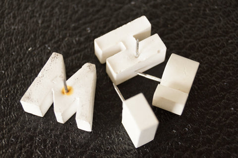 Vintage White Ceramic Push Pins "WISH" (c.1940s) – ThirdShiftVintage.com