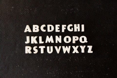 Vintage White Ceramic Push Pins Alphabet Letters A to Z, 26 pins (c.19 ...