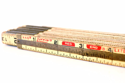 Vintage Lufkin 72" Red End Folding Ruler with Brass Extension (c.1960s ...