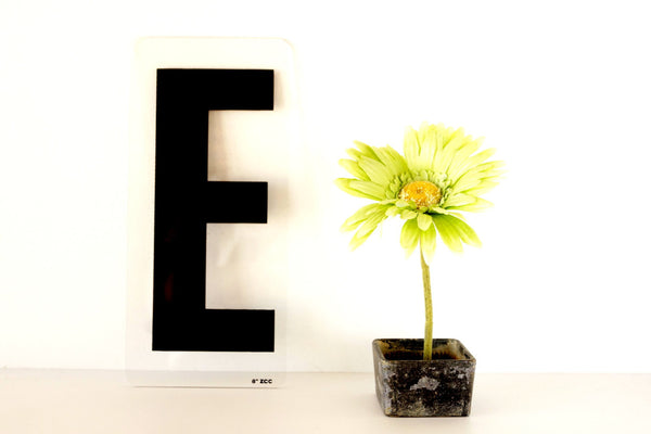 Vintage Industrial Marquee Sign Letter "E", Black on Clear Acrylic, 10 ...