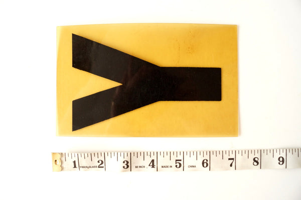 Vintage Industrial Marquee Sign Letter "Y", Black on Yellow Flexible P ...