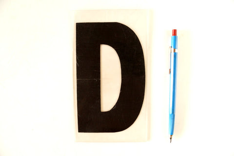 Vintage Industrial Marquee Sign Letter "D", Black on Clear Thick Acryl ...