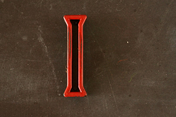 Vintage Industrial Letter "I" Black with Red and Green Paint, 2" tall ...