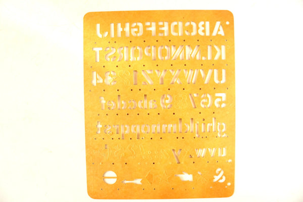 Vintage E-Z Lettering Co. Stencil No. 15 Set (c.1955) 3/4" Gothic Lett ...