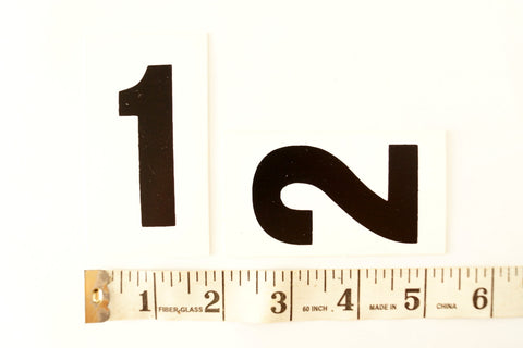 Vintage Double-Sided Gas Station Number Signs, Set of 10, 3.25 inches ...