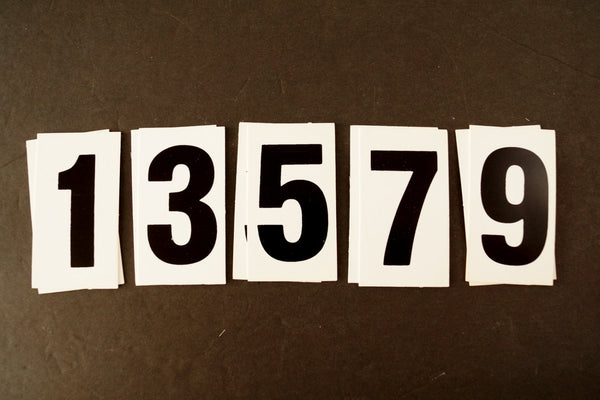 Vintage Double-Sided Gas Station Number Signs, Set of 10, 3.25 inches ...