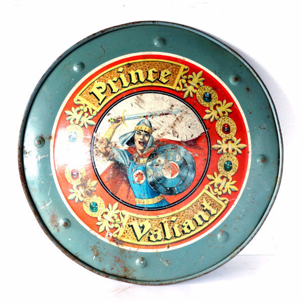 Vintage "Prince Valiant" Metal Shield, Tin Lithograph by Mattel (c.195 ...