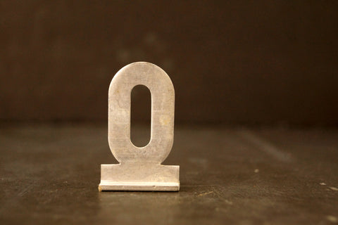 Vintage Metal Sign Letter "O" with Base, 1-13/16 inches tall (c.1950s ...